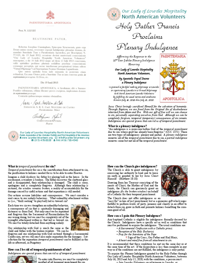 03 Plenary Indulgence Pamphlet | PDF | Indulgence | Monotheistic Religions