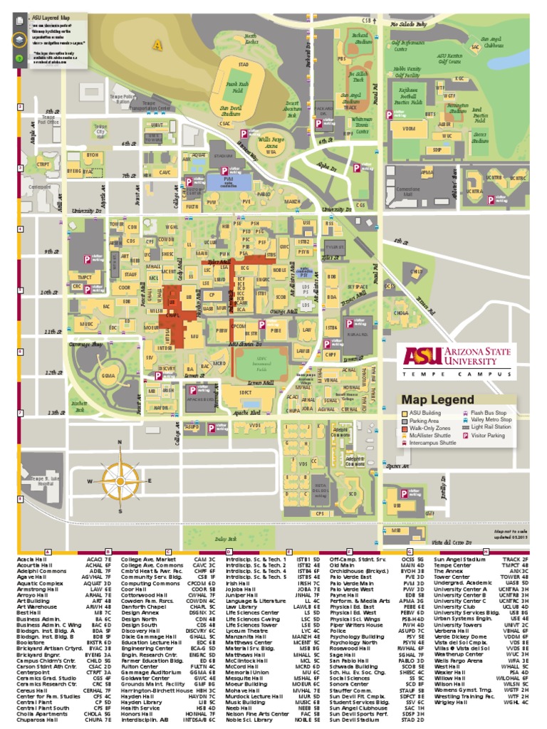A Layered Map of Arizona State University's Tempe Campus: A Visual ...