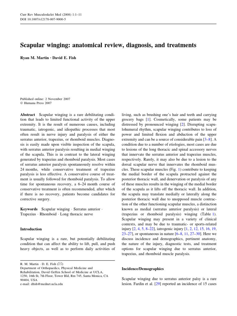 Scapular Winging PDF | PDF