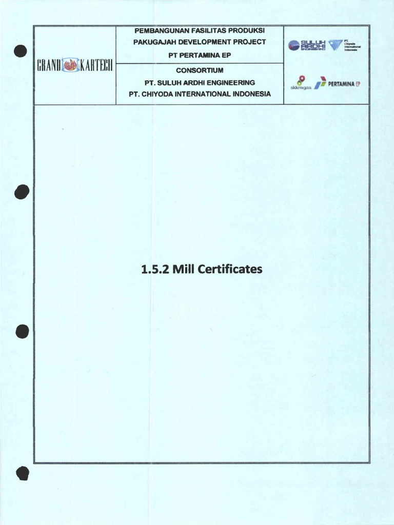 1.5.2 Mill Certificate