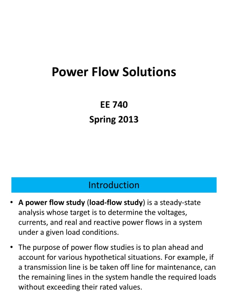 Power Flow Solutions | PDF | Mathematical Analysis | Electricity