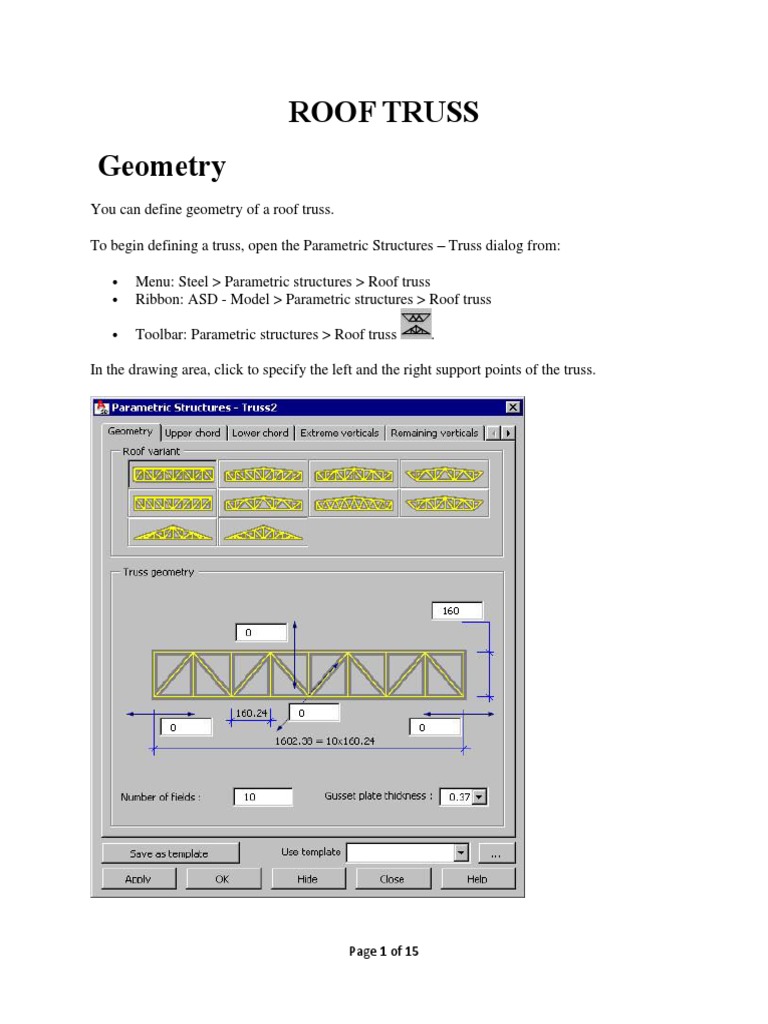 Roof Truss | PDF | Truss | Geometry