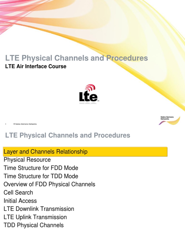 07 - LTE Physical Channels and Procedures - v04 | PDF | Duplex ...