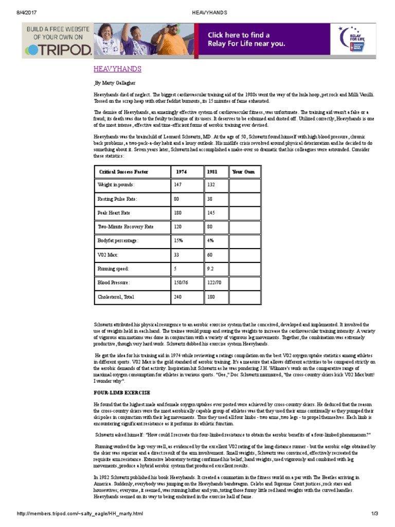 Heavy Hands | PDF | Aerobic Exercise | Physical Fitness