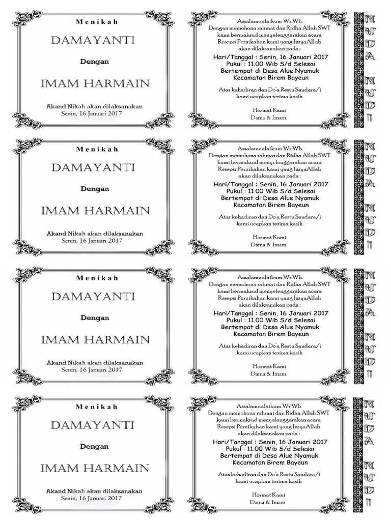 Undangan Muda Mudi | PDF