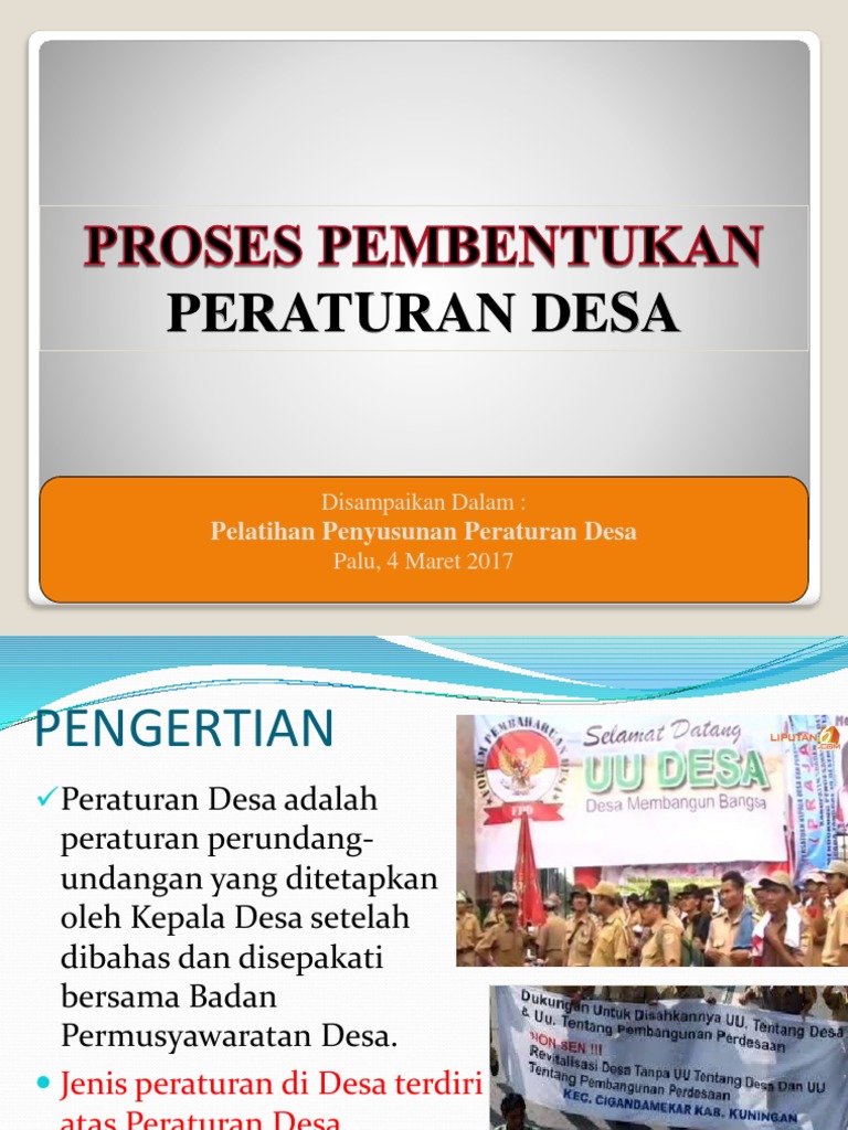 Tahap Penyusunan PERDES | PDF