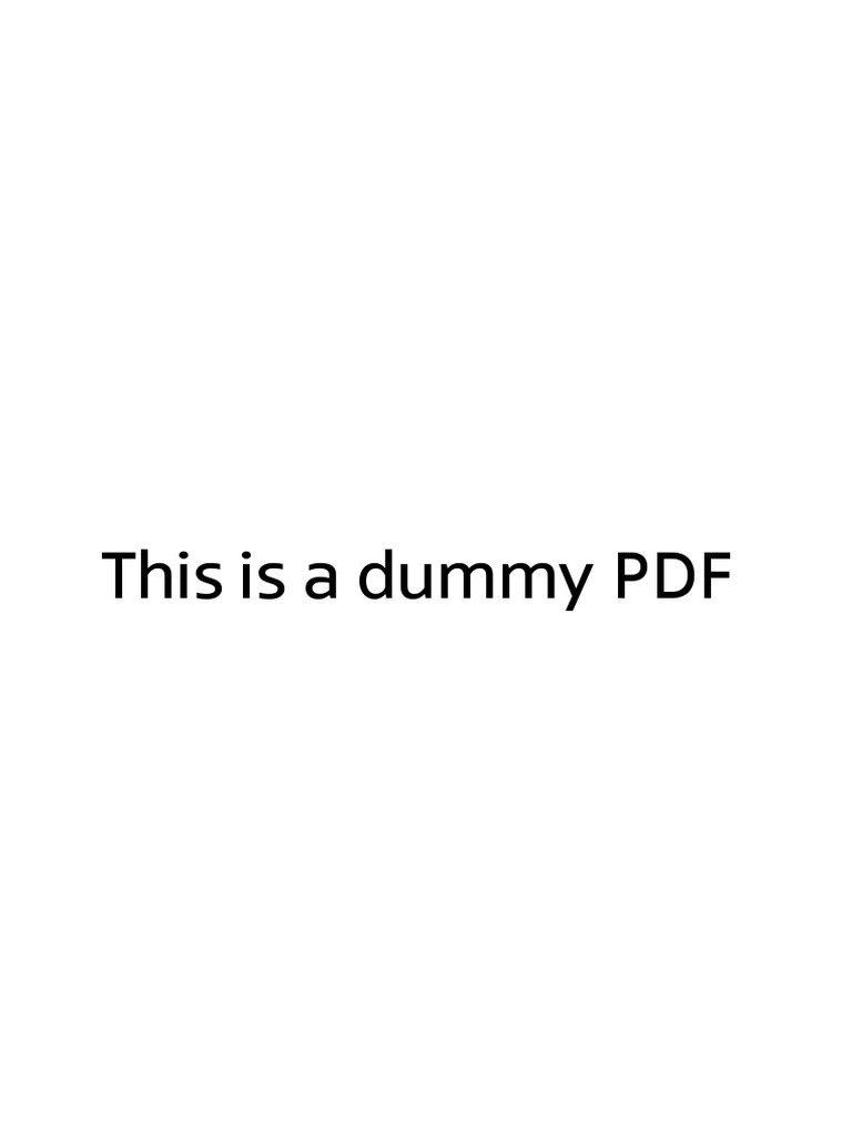 Dummy PDF Document Overview | PDF