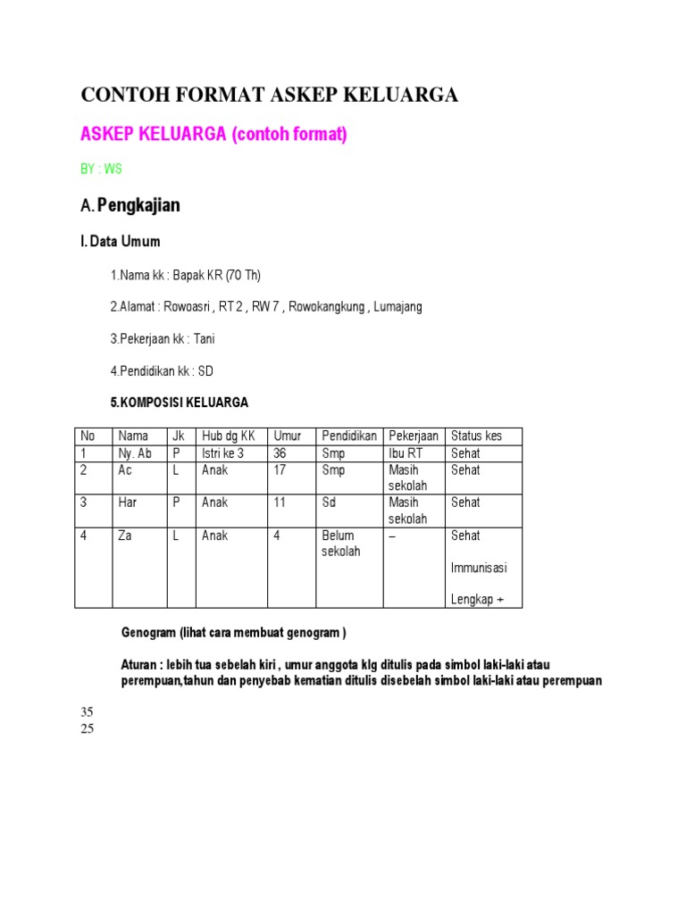 Contoh Format Askep Di Puskesmas | PDF