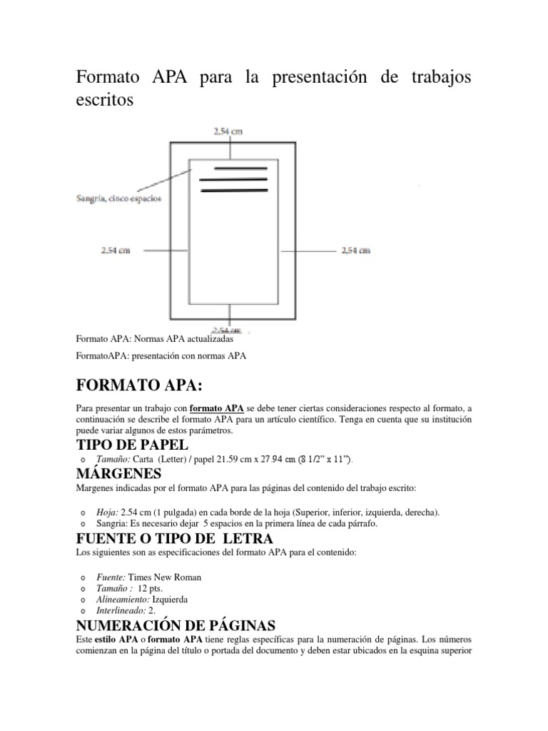 Formato APA para La Presentación de Trabajos Escritos | PDF