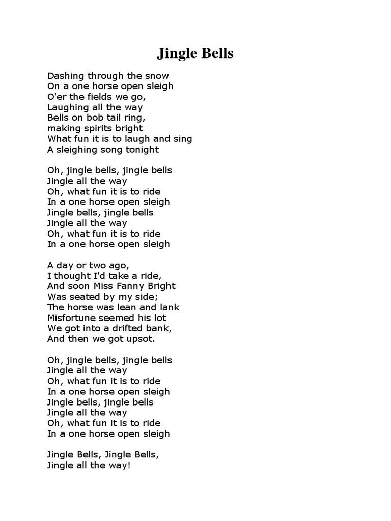 Jingle Bells Lyrics and Festive Fun | PDF | Art | Mystery, Thriller ...