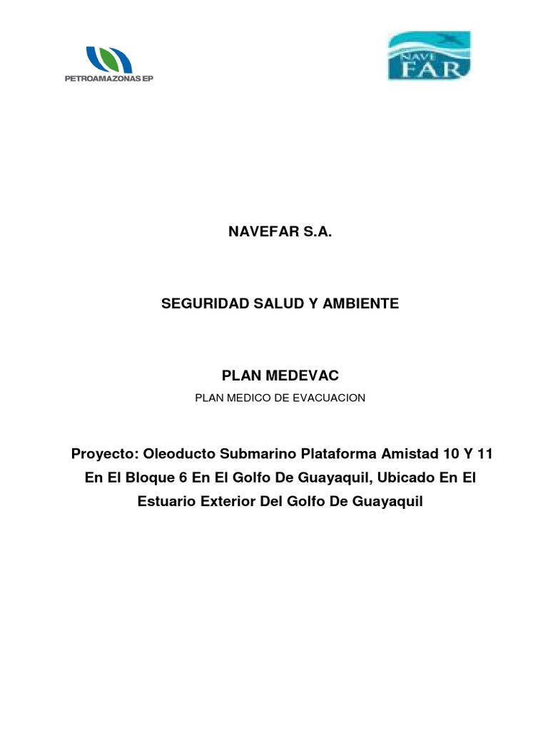 Plan Medevac | PDF | Hospital | Medicina