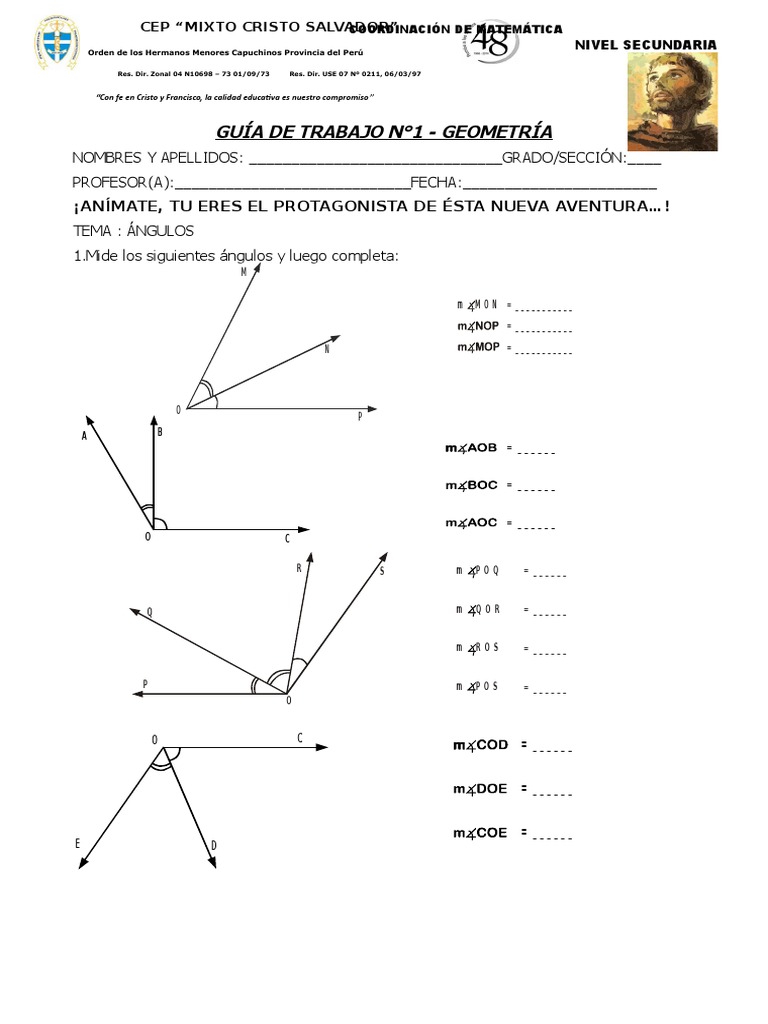 Geo. Triangulos, Angulos, Cuadrilater | PDF