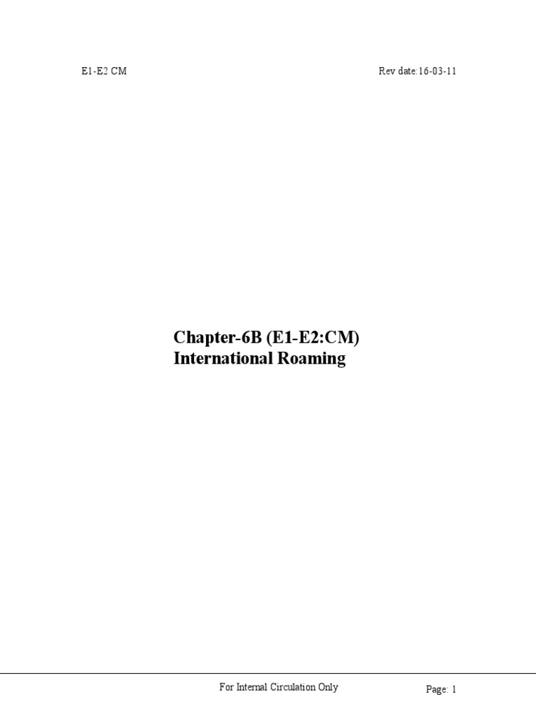 13 International Roaming | PDF | Roaming | Gsm