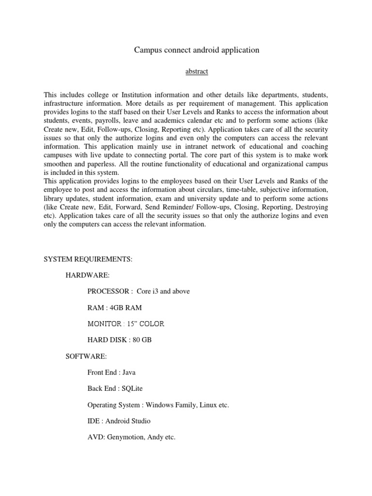 A Comprehensive Campus Management Mobile Application for Streamlining ...