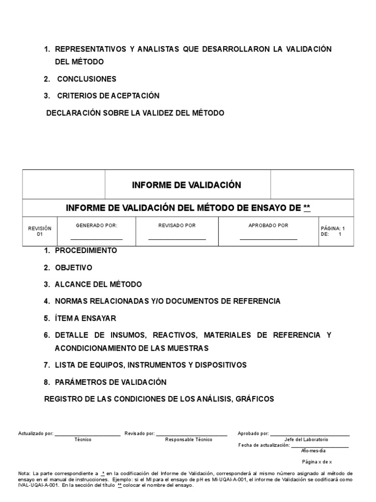 Informe de Validacion | PDF | Tecnología