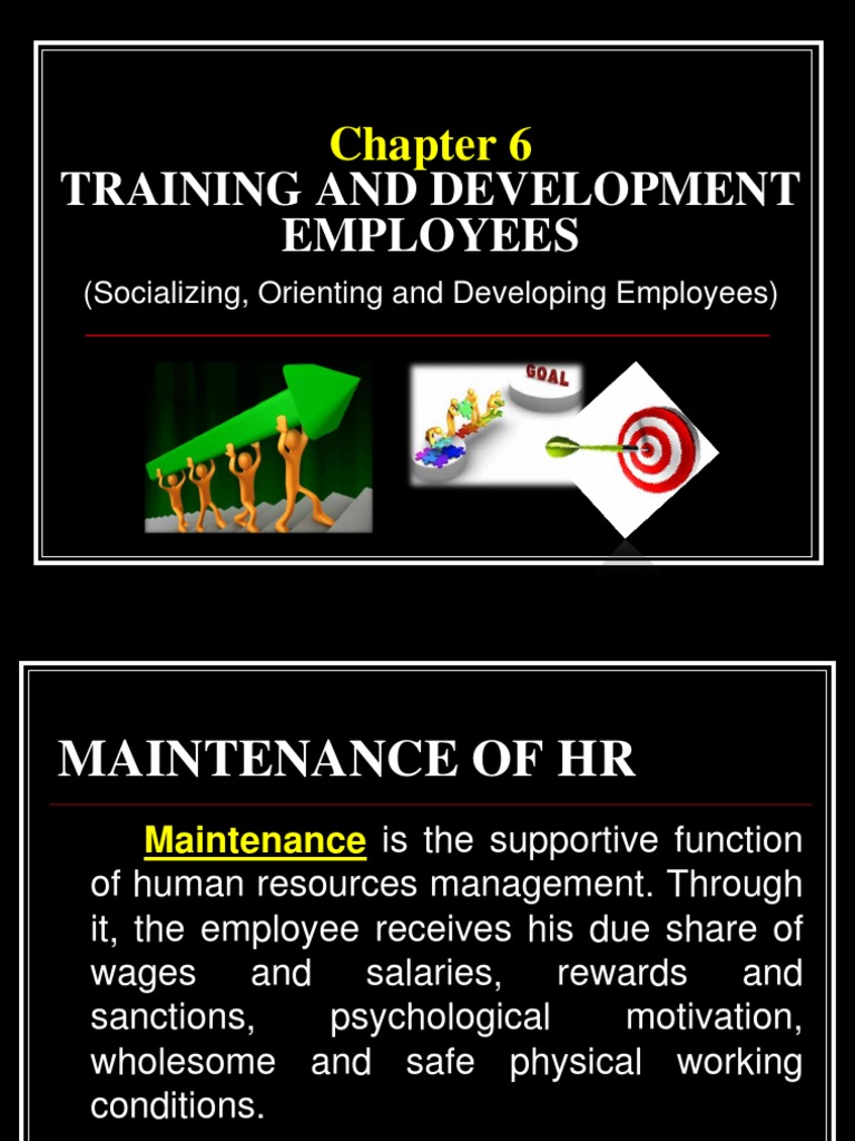 CHAPTER 6 Training and Development Employees | PDF | Employment | Human ...