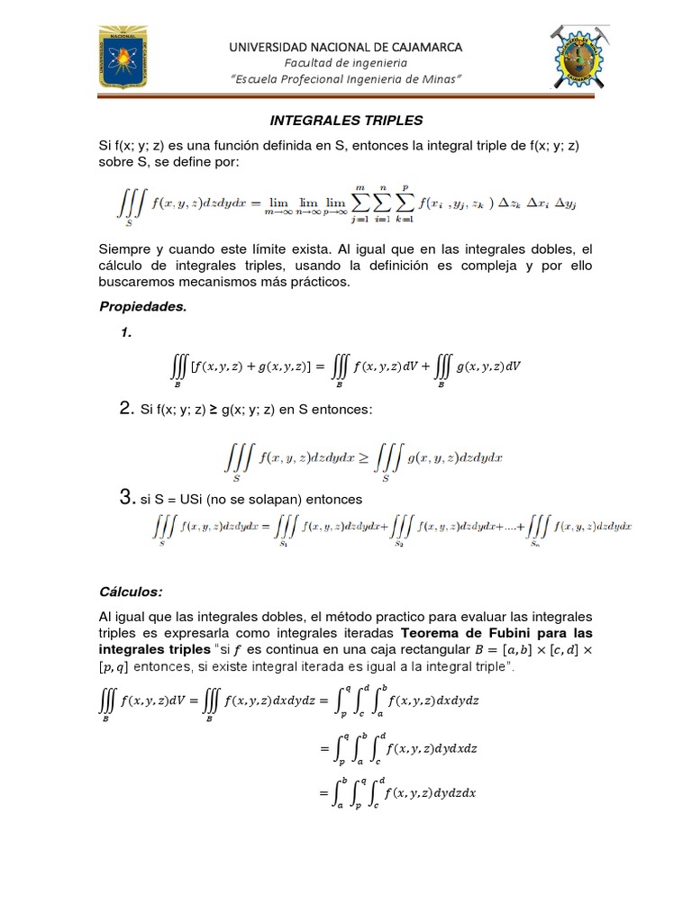 Integrales Triples | PDF | Integral | Esfera