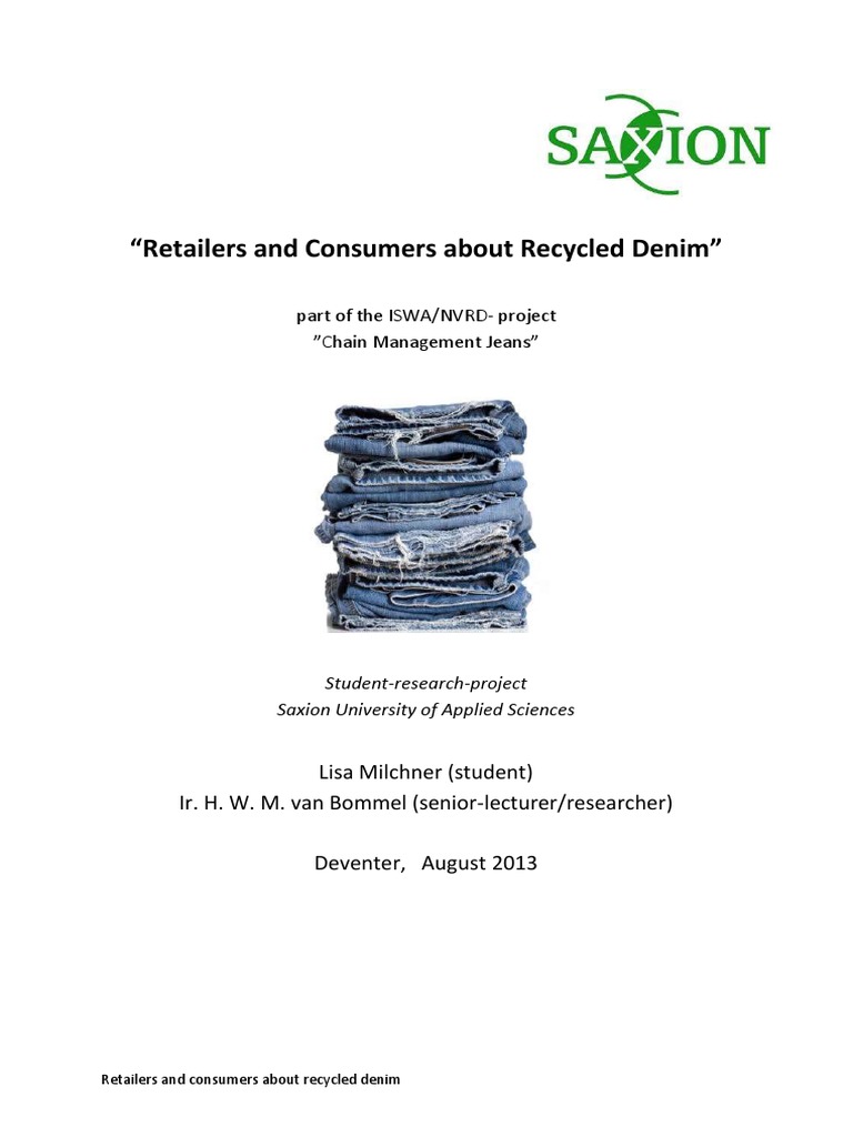 Recycled Denim: Retailer & Consumer Insights | PDF | Jeans | Recycling