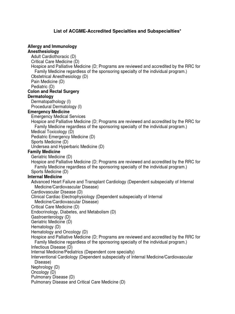ACGME-Accredited Specialties and Subspecialties | Pediatrics | Pathology