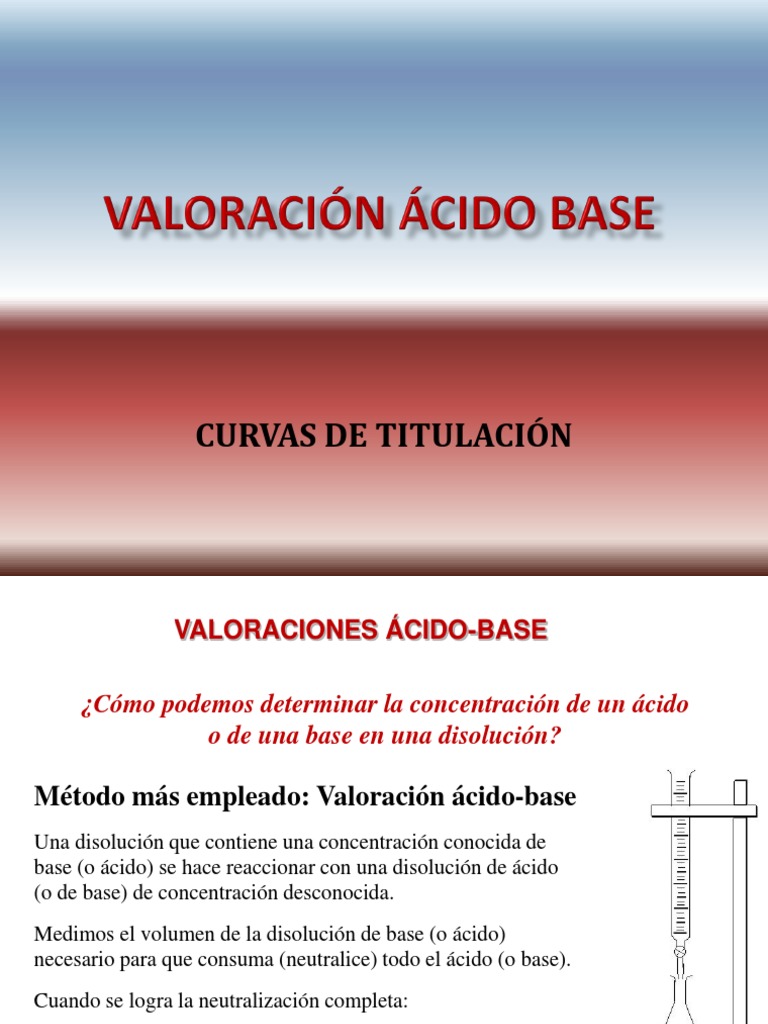 Titulaciones Ácido-Base | PDF | Valoración | Química