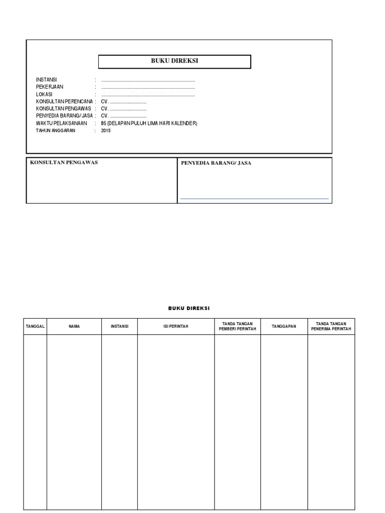 Contoh Buku Direksi | PDF