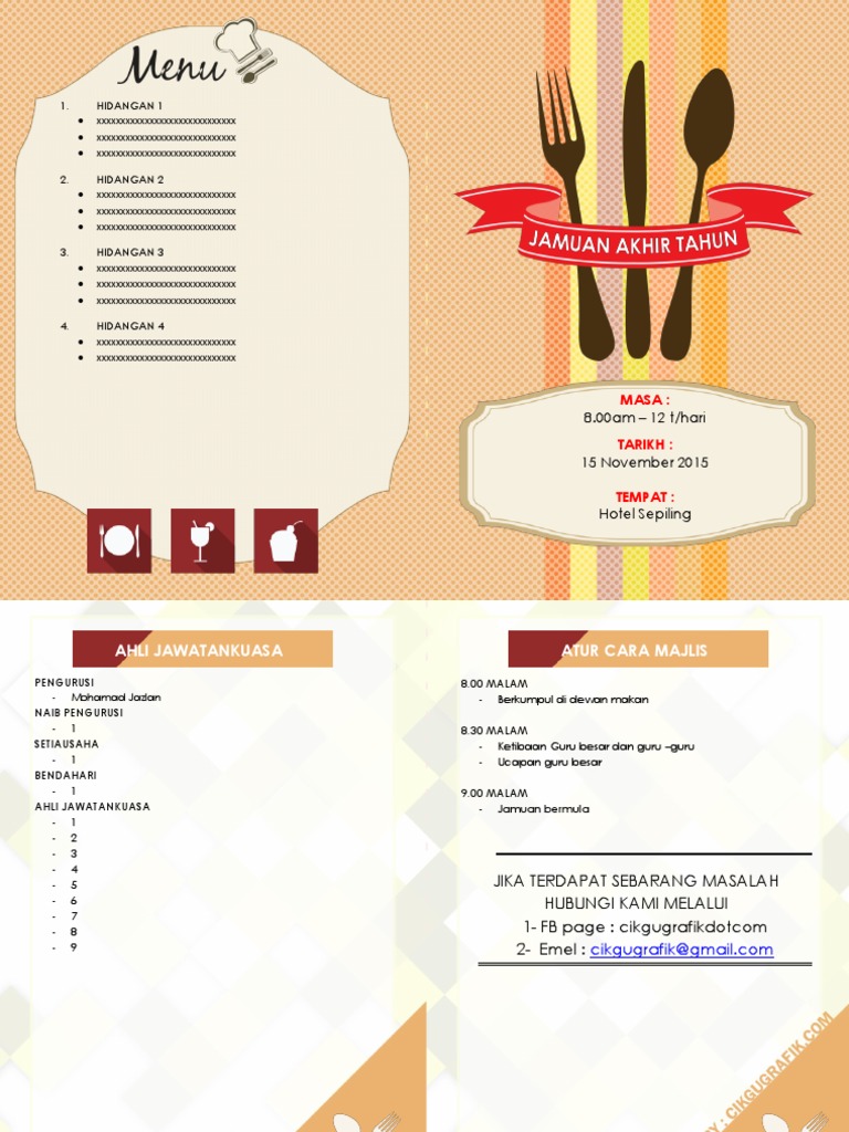 Buku Program Jamuan Akhir Tahun (Cikgugrafik - Com) | PDF