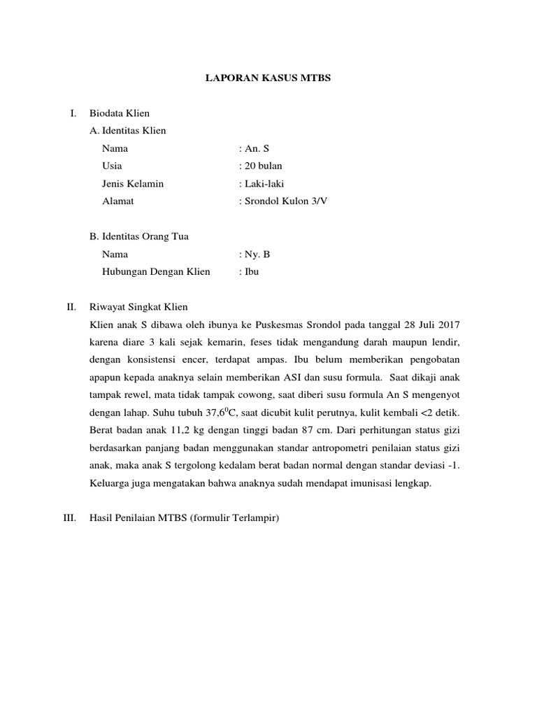Laporan MTBS & MTBM | PDF