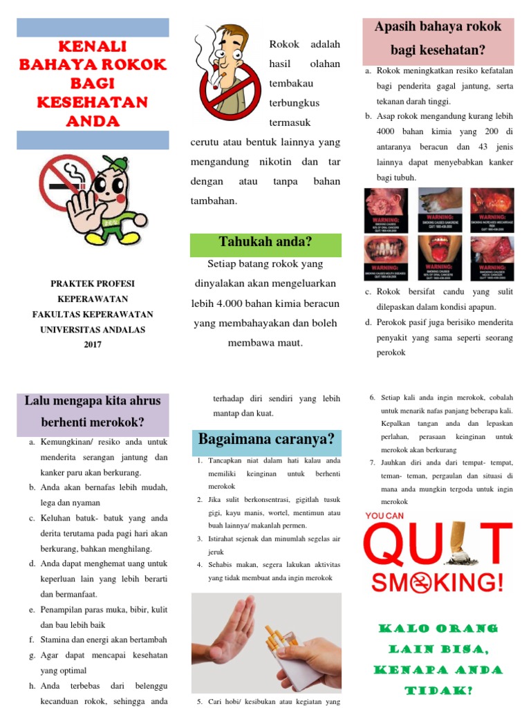 Leaflet Bahaya Rokok | PDF