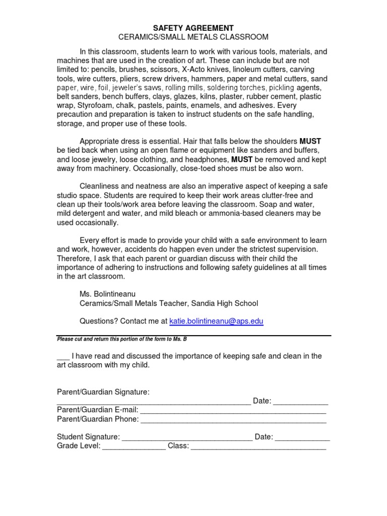 Safety Agreement | PDF