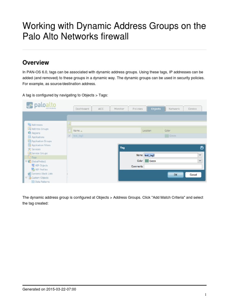 Dynamic Address Groups DOC-6672 | Download Free PDF | Ip Address ...