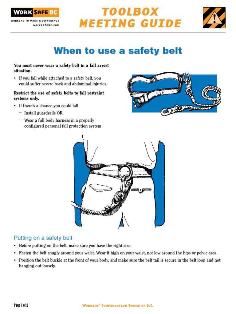 When Use Safety Belt | PDF | Seat Belt | Clothing