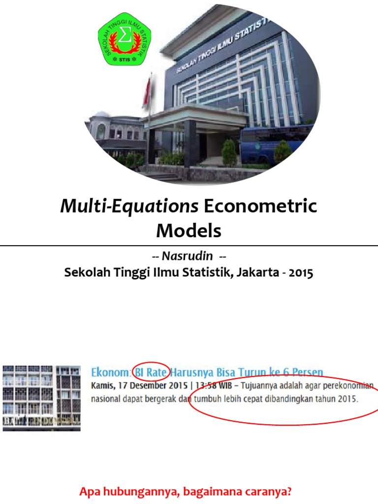 Multi-Equation Econometric Models | PDF | Endogeneity (Econometrics) | Ordinary Least Squares