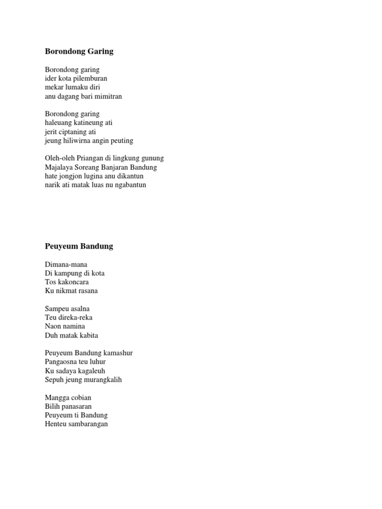 Borondong Garing | PDF