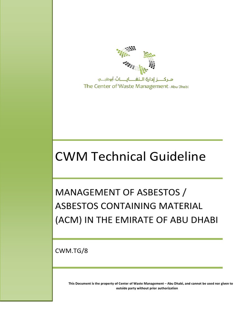 CWM Guidelines - Asbestos | PDF | Asbestos | Waste Management