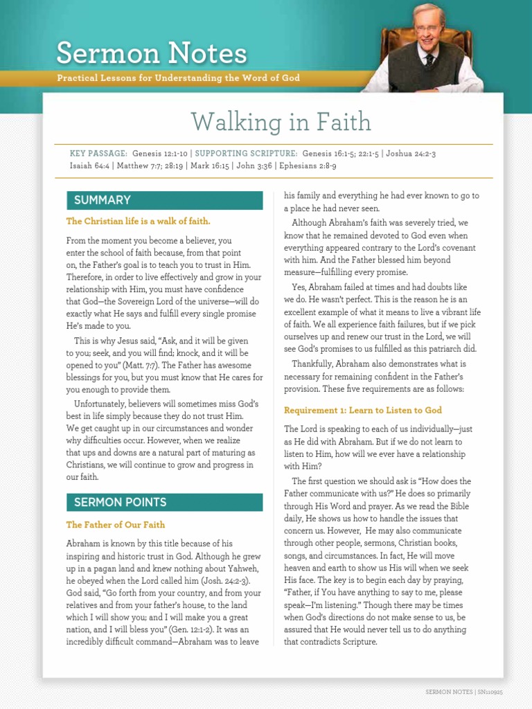 Walking in Faith | PDF | Book Of Genesis | Faith