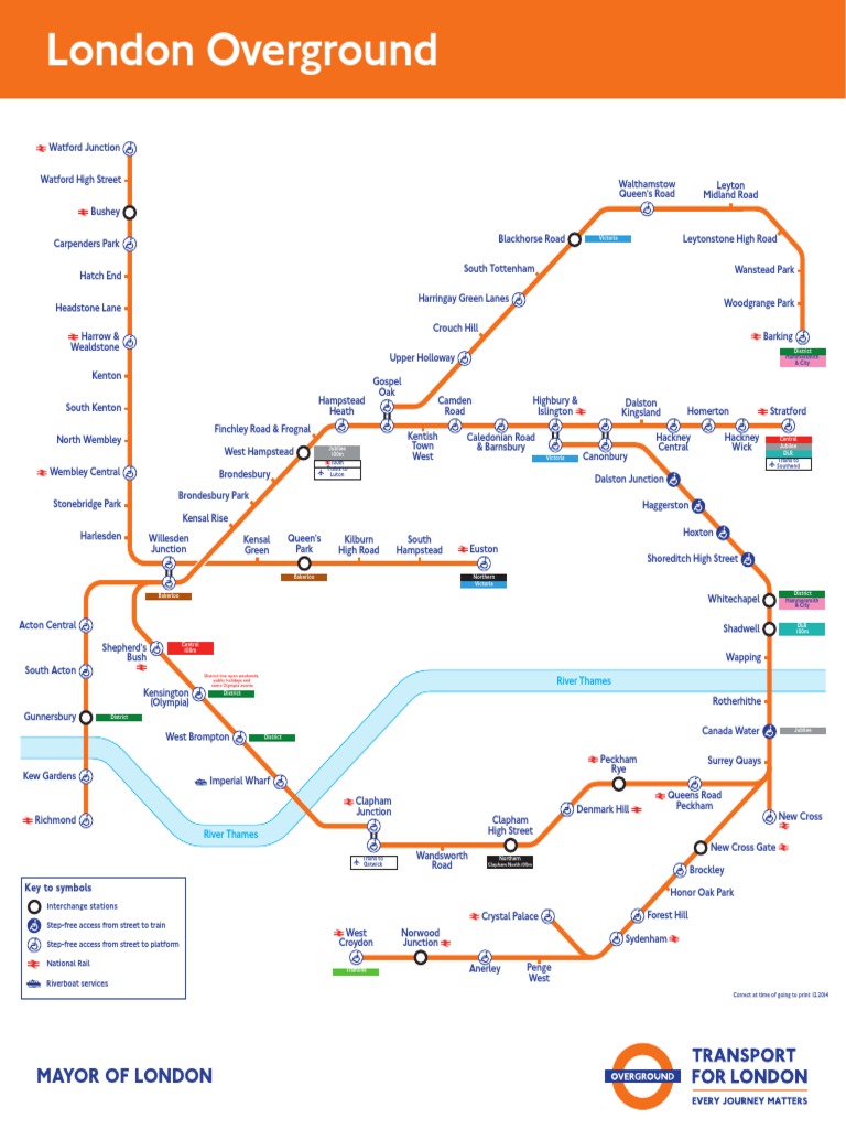London Overground Network Map PDF | PDF | Rail Transport | Transport ...