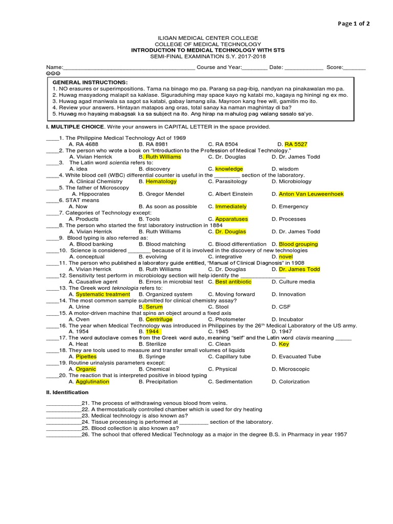 Prelim Exam | PDF | Histopathology | Blood