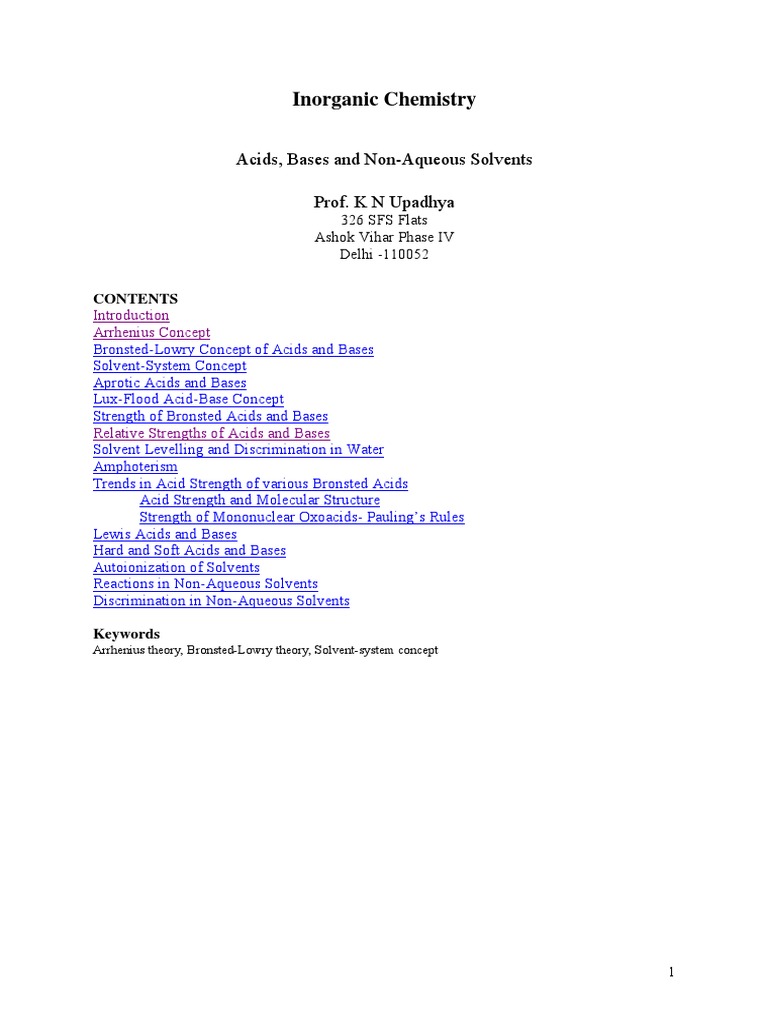 Understanding Acid-Base Concepts Through the Ages: An Overview of ...