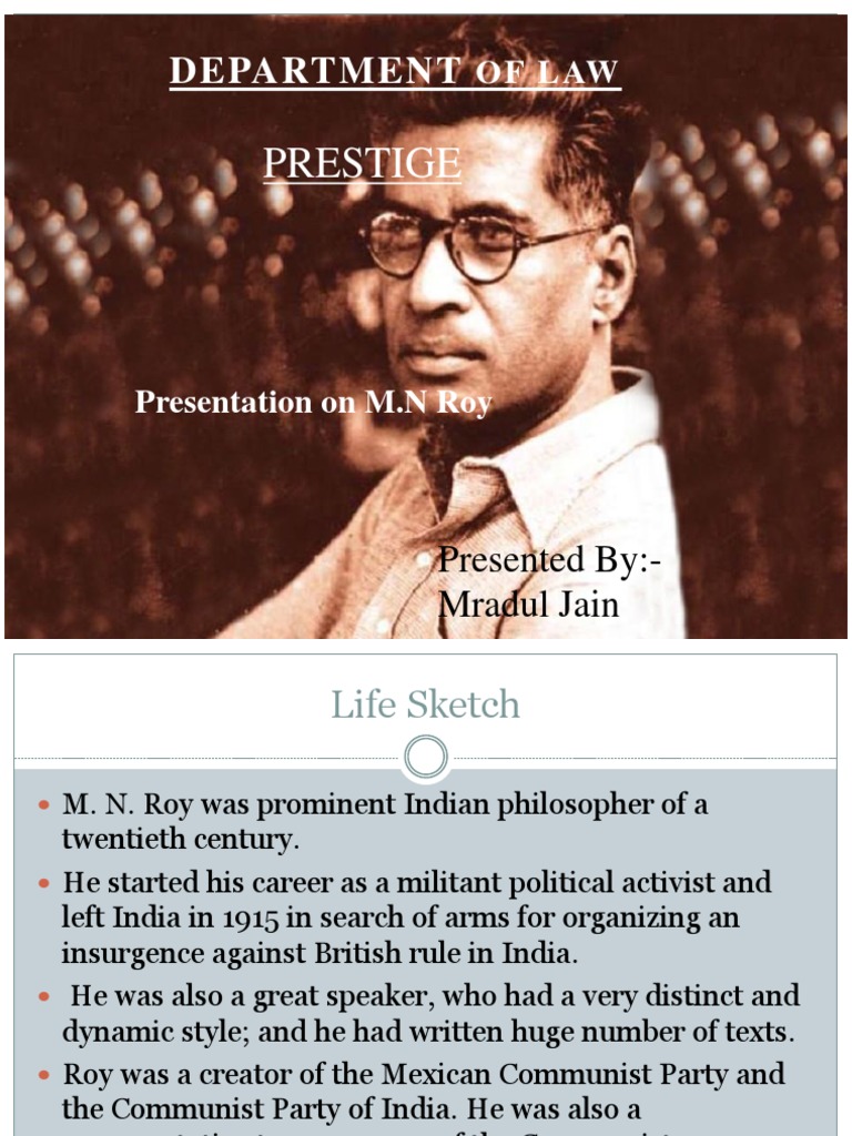 m.n roy | Marxism | Humanism