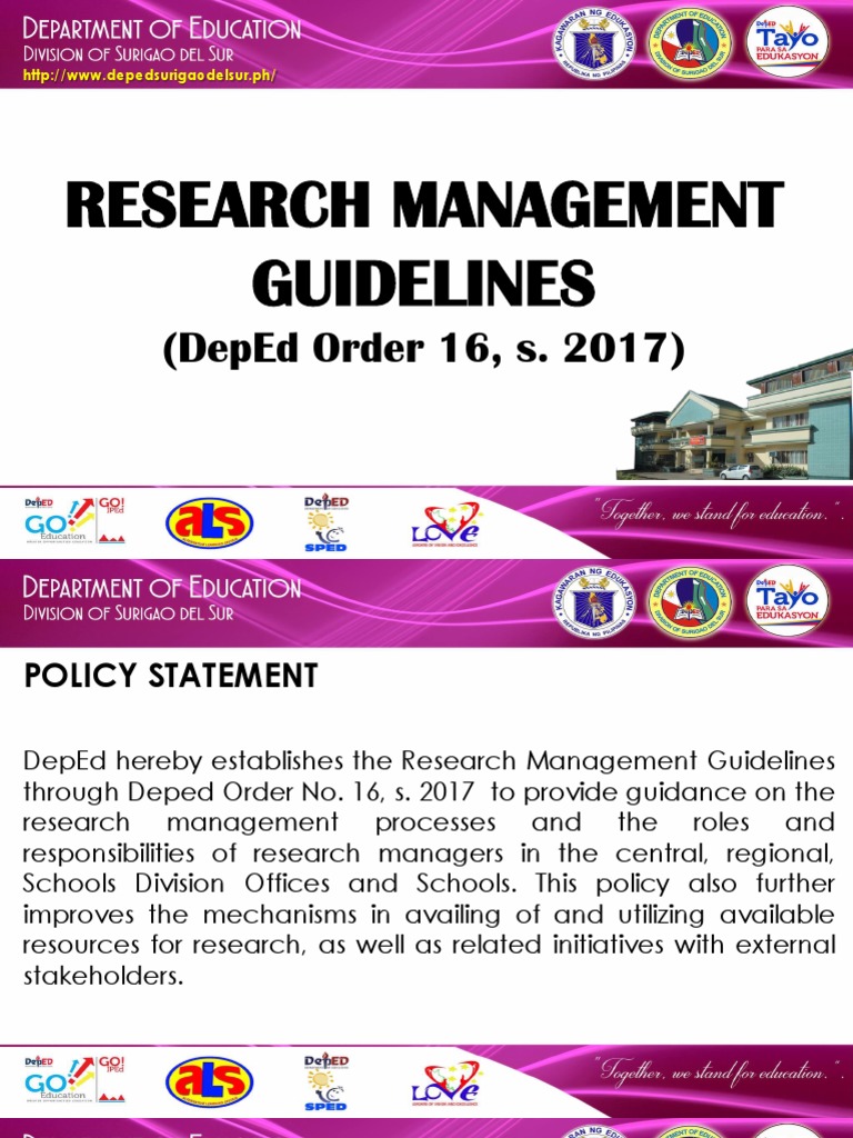 Guidelines for Effective Research Management in the Philippines ...