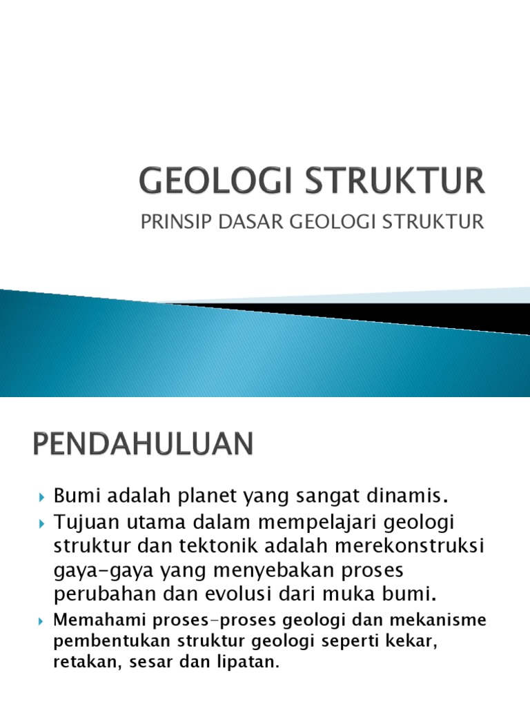 PRINSIP DASAR GEOLOGI STRUKTUR