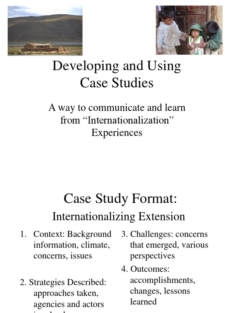 Developing and Using Case Studies: A Way To Communicate and Learn From ...