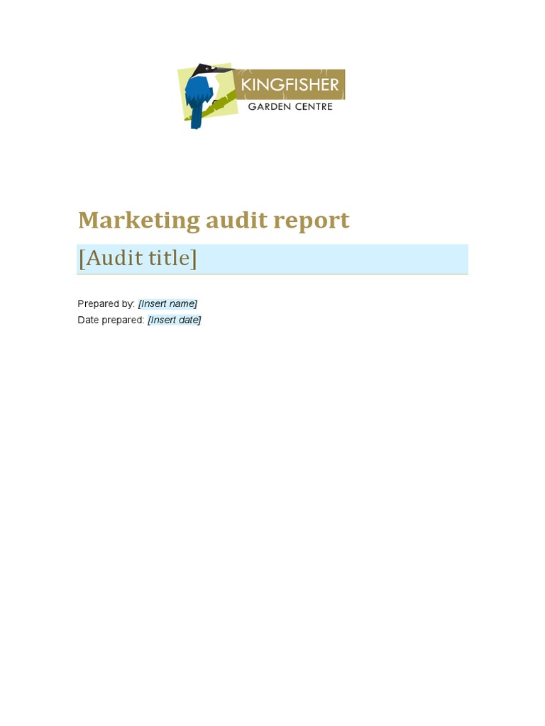 Marketing Audit Template | PDF | Swot Analysis | Marketing