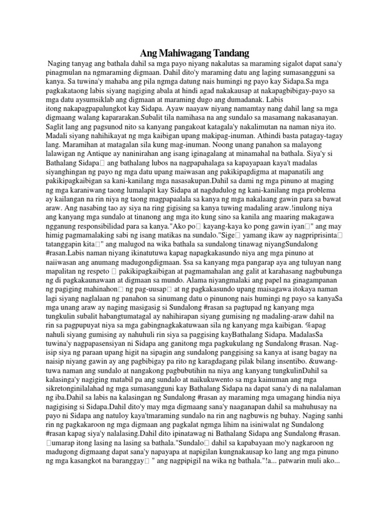 Ang Mahiwagang Tandang | PDF