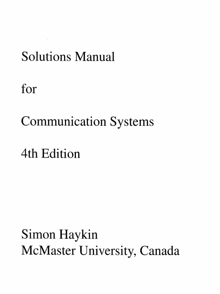 Solution Manual 4th Edition | PDF