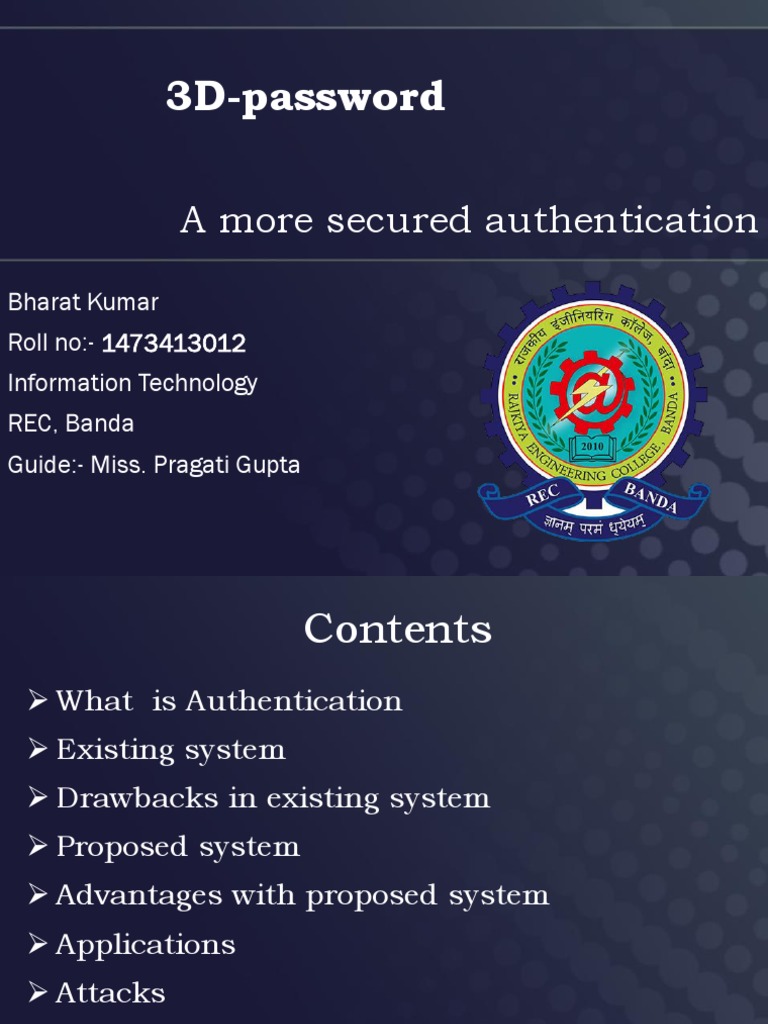 3d-Password: A More Secured Authentication | PDF | Password ...