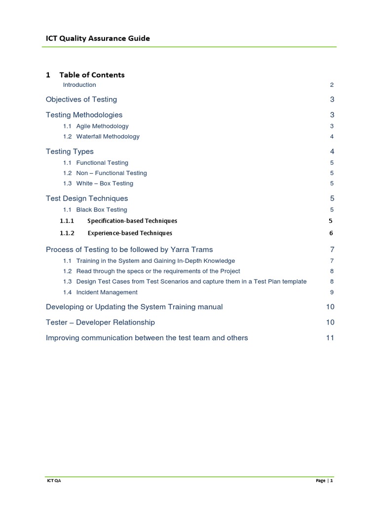 ICT Testing Guide - L1 | PDF | Software Testing | Software Development ...