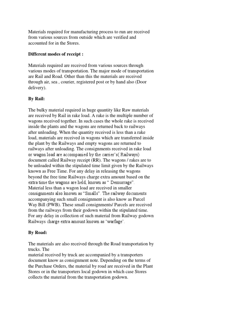 Different Modes of Receipt | Download Free PDF | Value Added Tax | Rail ...