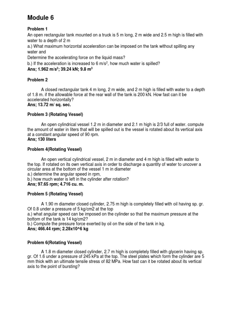 Fluid Mechanics Lesson 6 | PDF