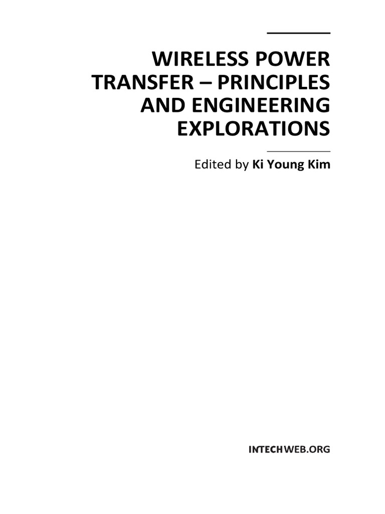 Wireless Power Transfer Principles and Engineering Explorations PDF | PDF